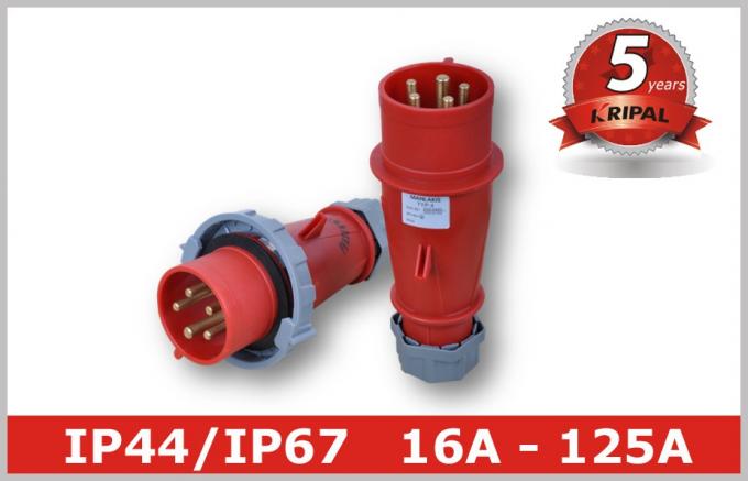 400V IP44 16A 4P Industrial Plugs & Socket , Electrical Plugs And Sockets