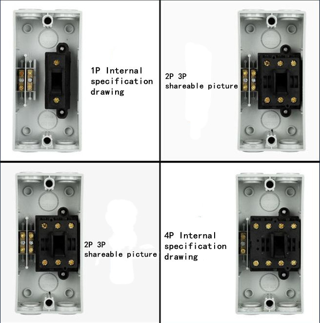 Kripal UKF series Waterproof Isolator Switch IP66 250V 440V IEC standard