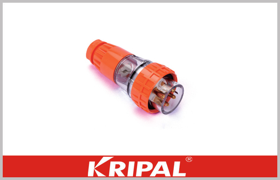 56P432 4 Pin Straight Australian Round Pin IP66 Plug , 5 Waterproof ...