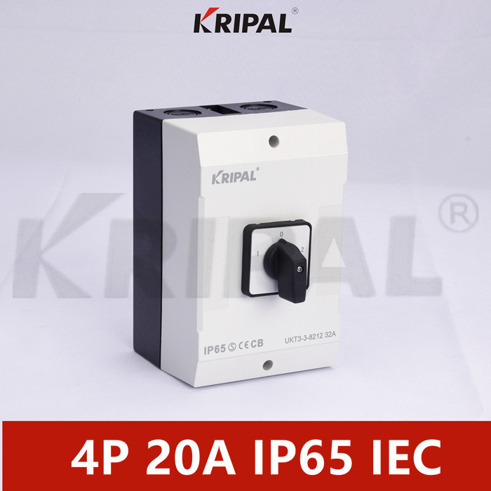 4P 3phase 230-440V Waterproof Selector Switch IEC Standard IP65