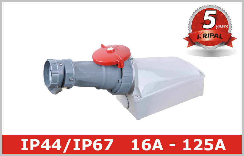 White 3 Phase Industrial Electrical Outlets Adapter 380V - 4150V