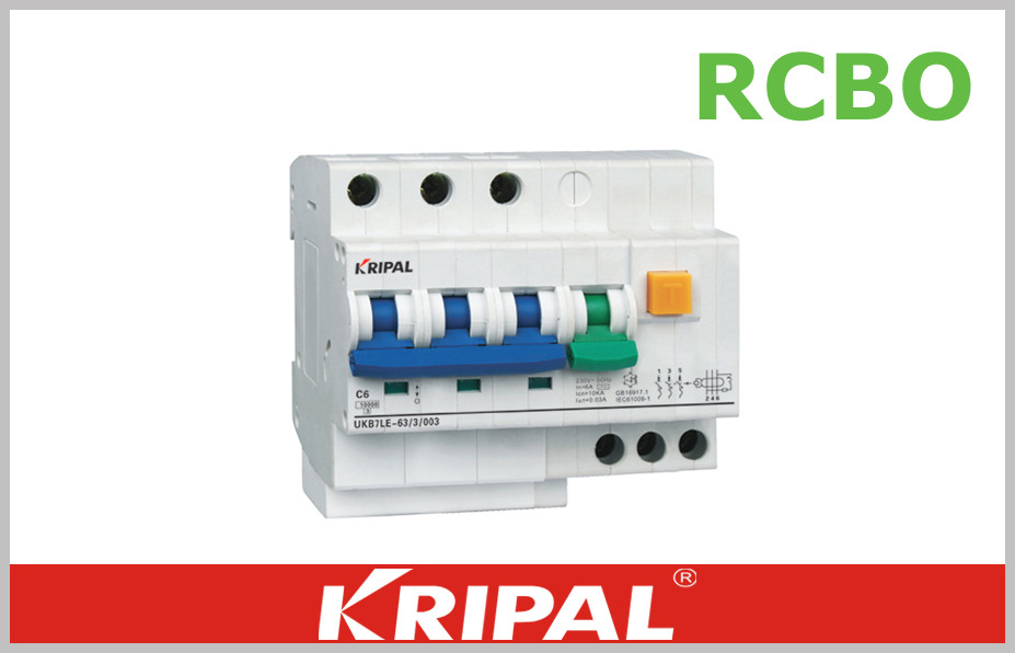 3 Pole 10000A Earth Leakage Mini Circuit Breaker Overload Protection