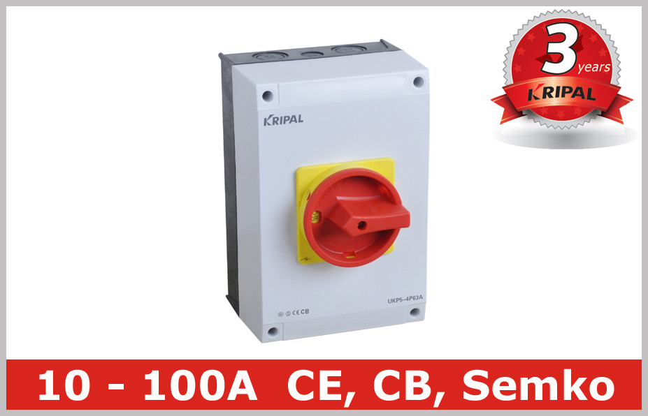 PC Boxed 63 Amp Rotary Isolator Switch Emergency Power Off Switch