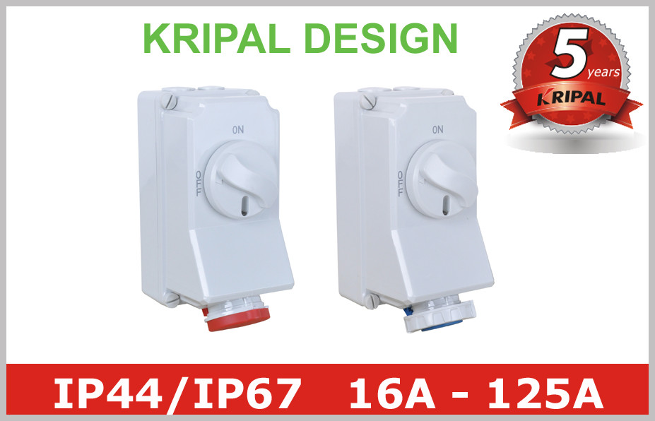 IP67 Industrial Mechanical Interlocked Switch Sockets CEE Power Outlet