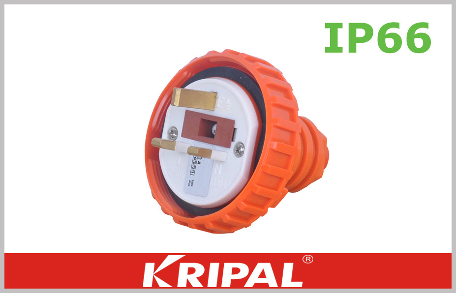 AS NZS 3 Pin 13A Coupler Plug 250V , Weatherproof Electrical Plugs IP66